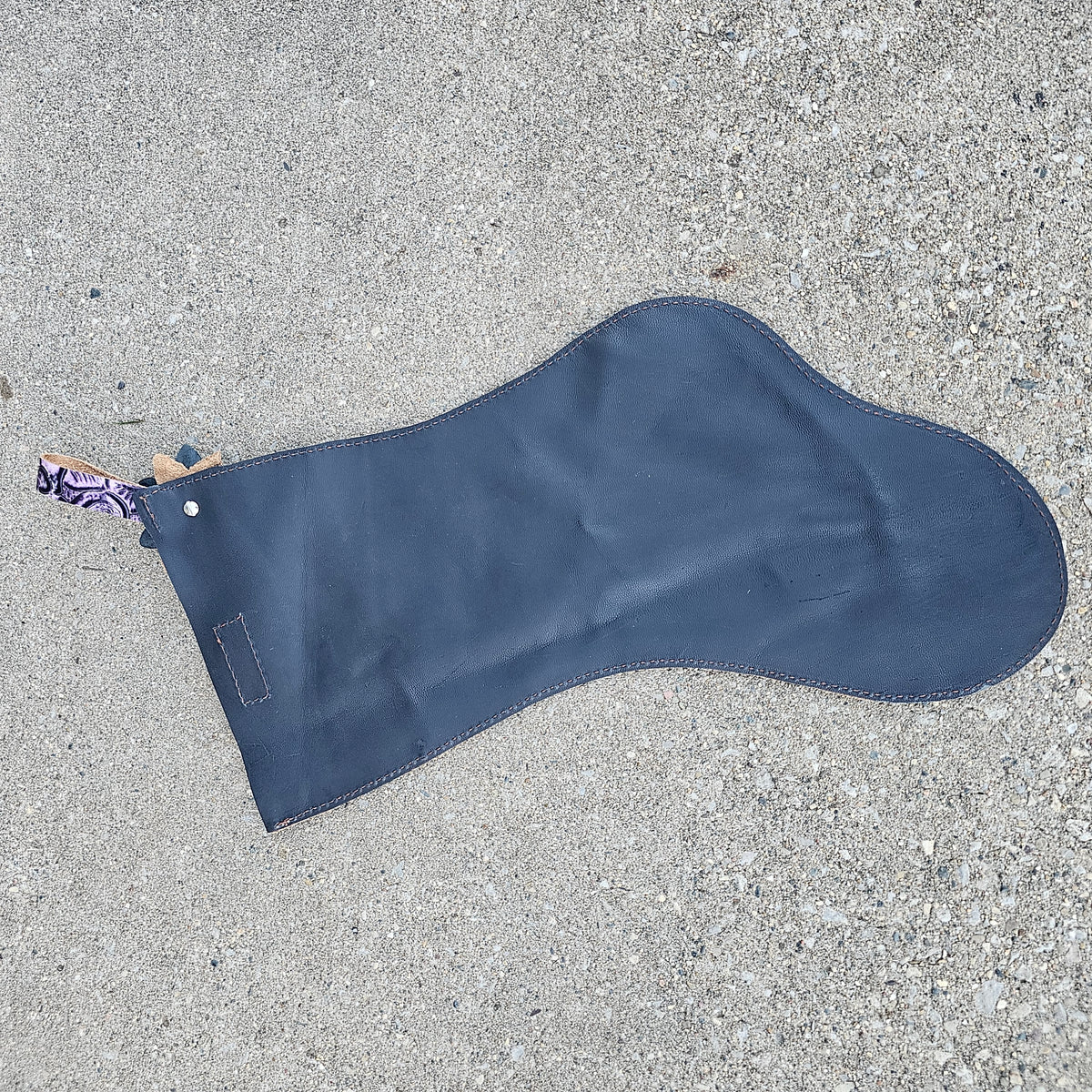 Purple floral Christmas stocking – Misty's Leatherworks